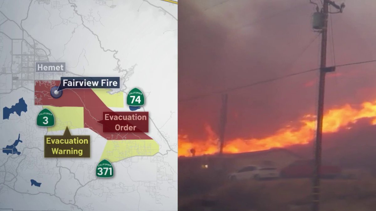 Extienden órdenes de evacuación en Hemet por incendio Fairview ...