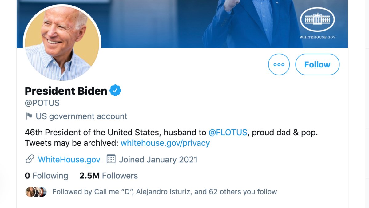 Biden estrena @POTUS, la cuenta presidencial de Twitter – Telemundo 52
