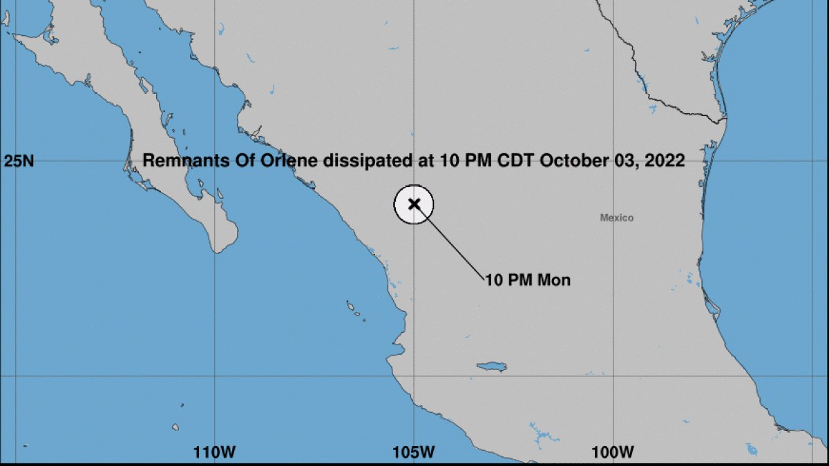 Orlene se disipa, pero la amenaza de fuertes lluvias continúa durante ...