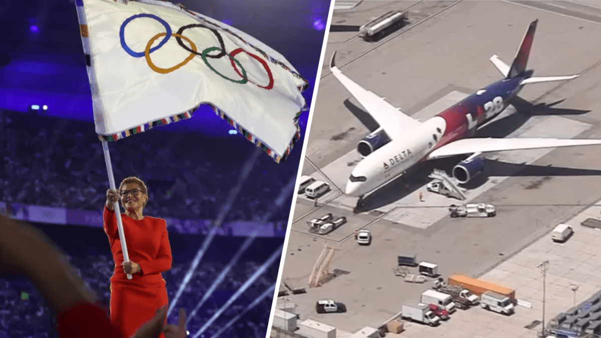 Live Updates: La bandera de los Juegos Olímpicos llegó a Los Ángeles ...
