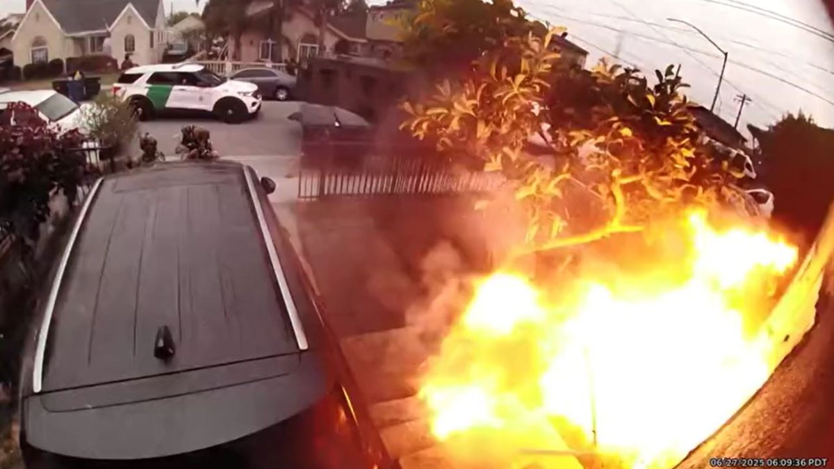 Video capta operativo federal con explosión en casa de Huntington Park ...