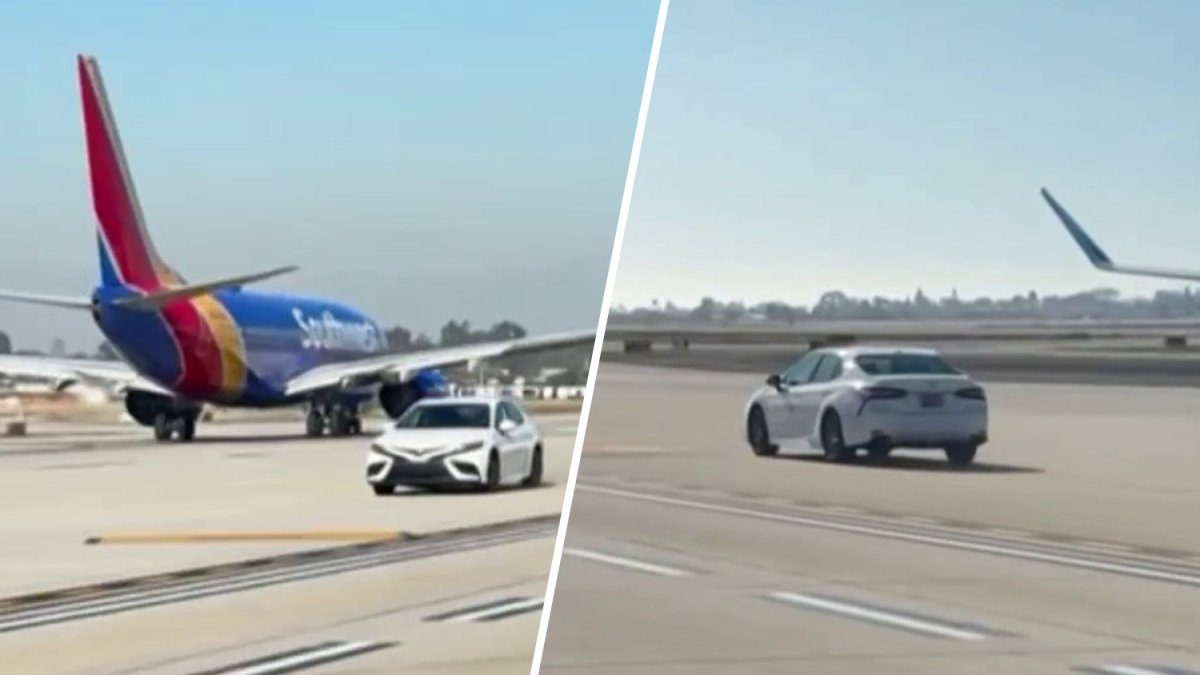 Auto viaja por pista de rodaje de aeropuerto John Wayne – Telemundo 52